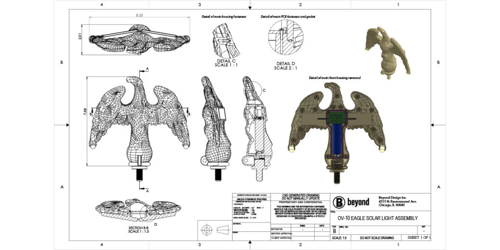 Solar Eagle Flagpole Light OV-10 Squadron - Beyond Design